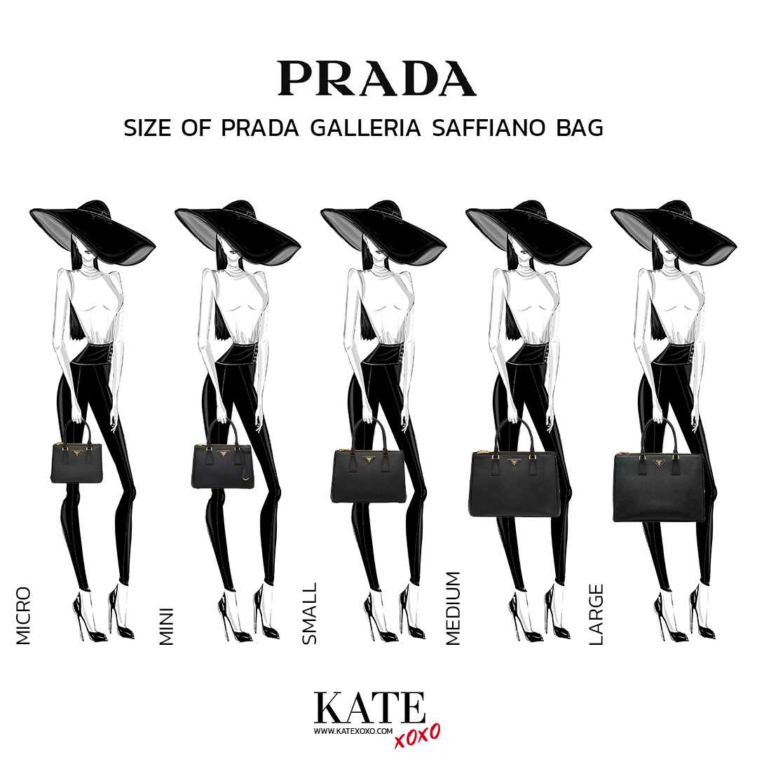 Size of Prada Galleria Saffiano - KATE💋 STYLE