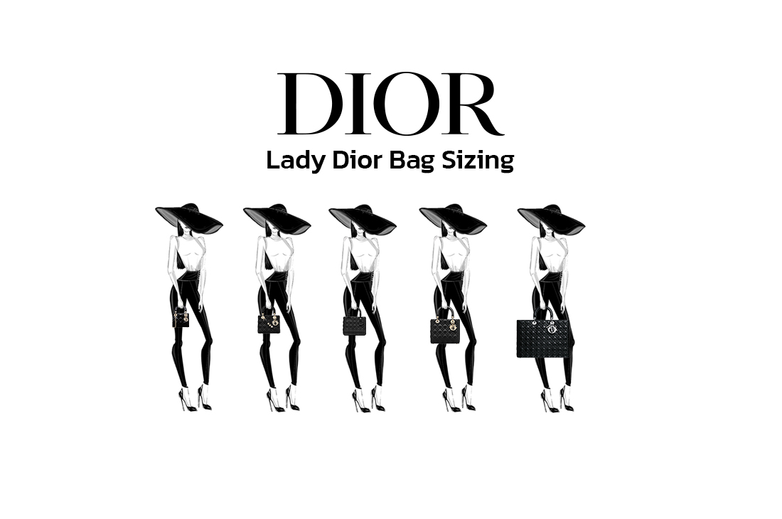 Dior Size Guide - แนะนำการเลือกขนาดกระเป๋า - KATE💋 STYLE