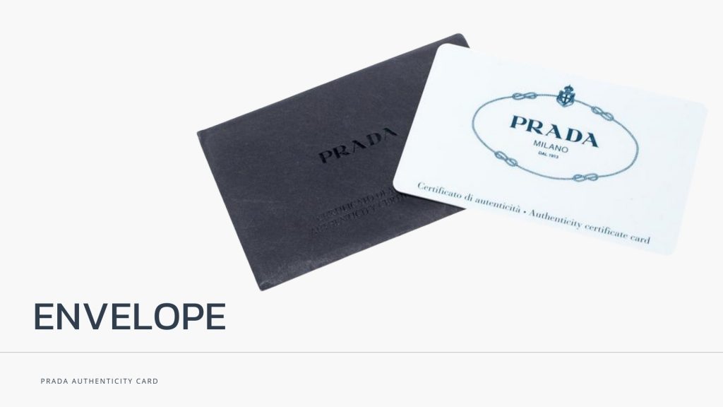 วิธีการอ่าน Prada Authenticity Card
